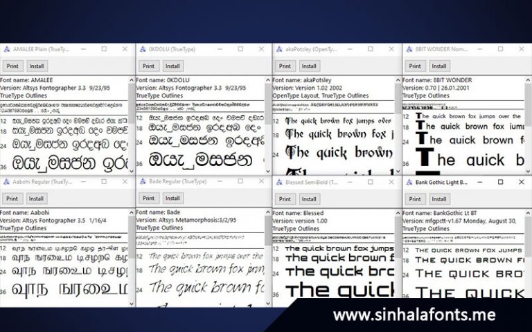 Graphic Designer Font Collection – Sinhala Fonts | Download Sinhala Fonts